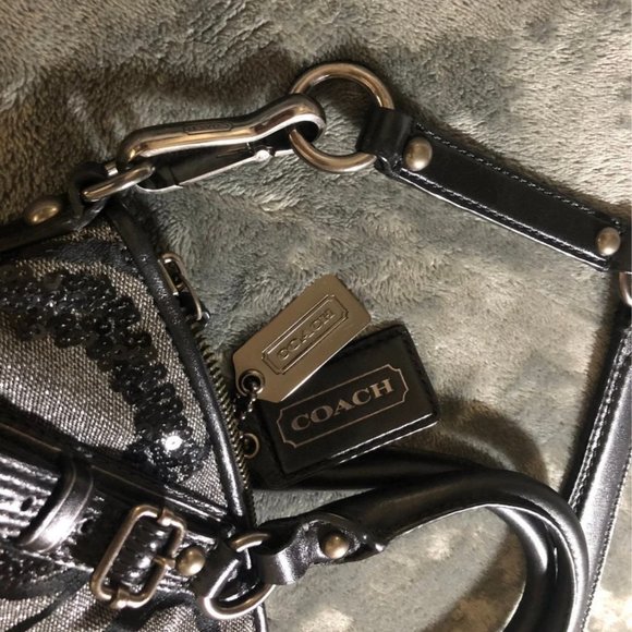 Coach | Bags | Coach Black Sequin And Sparkly Purse | Poshmark